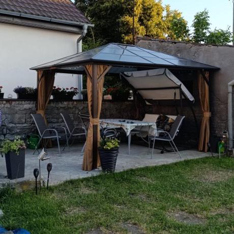 Altana ogrodowa aluminiowa z dachem poliwęglanowym Havero 3x3,5 ...