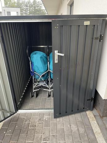 Metalowy schowek na rowery Farrad 142x198cm - Antracyt - Meblobranie.pl