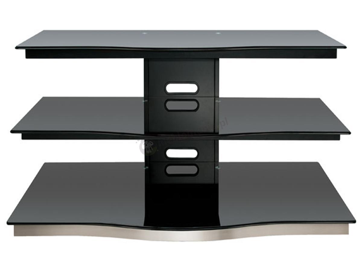 Szklany stolik RTV czarny Rato Bell'O - Meblobranie.pl