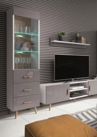 Szare biurko z szufladą Brillo B2S 120x42 - Meblobranie.pl