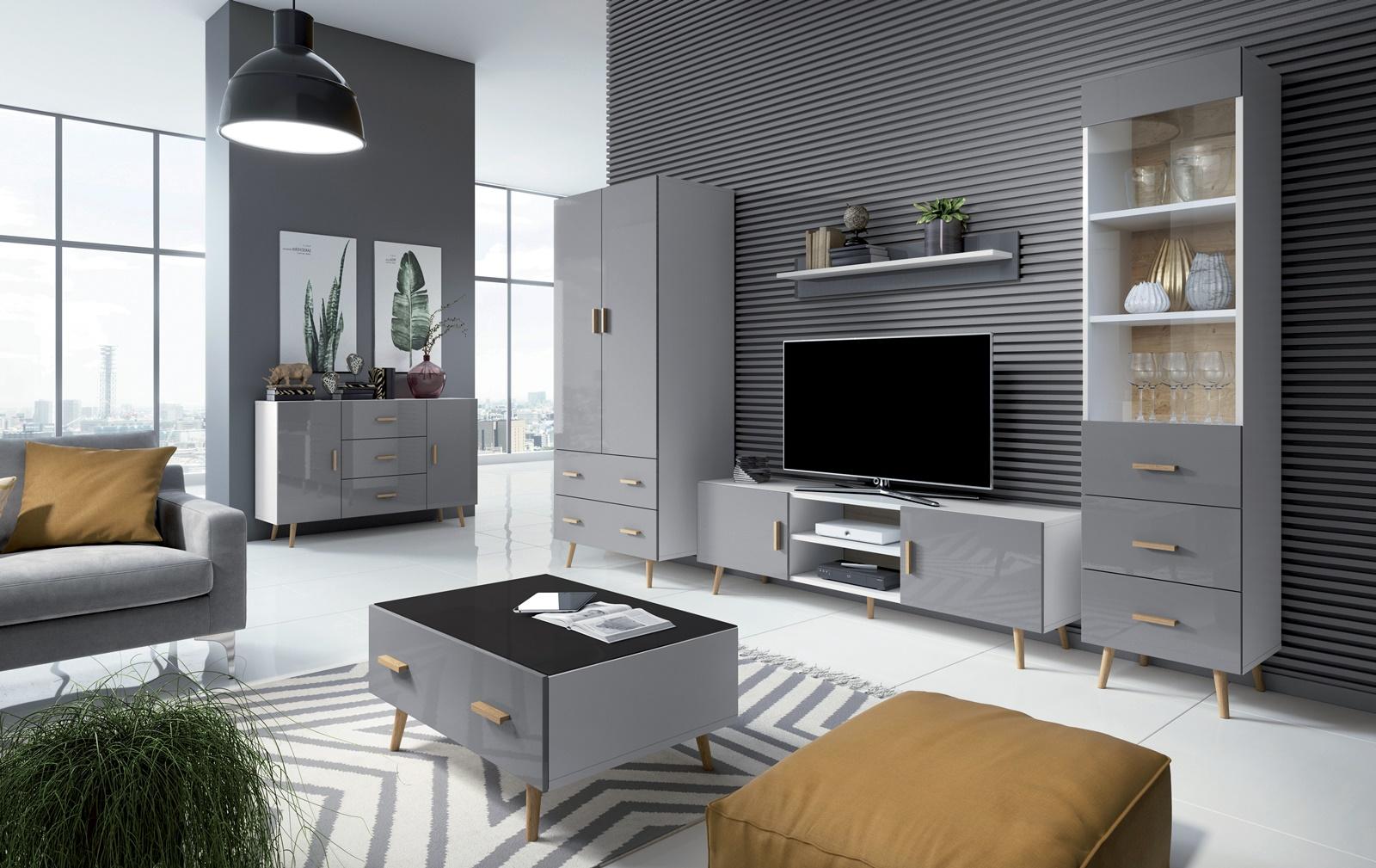 Szare biurko z szufladą Brillo B2S 120x42 - Meblobranie.pl