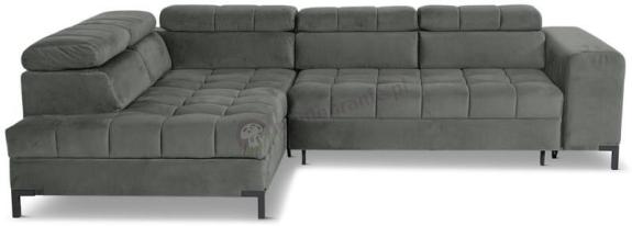 Nowoczesny szary narożnik z funkcją spania 284x200 cm Arte Monolith 92 ...