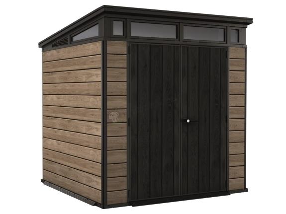 Domek ogrodowy Keter Signature Pent 7x7 Ashwood (4,7 m2) - Meblobranie.pl